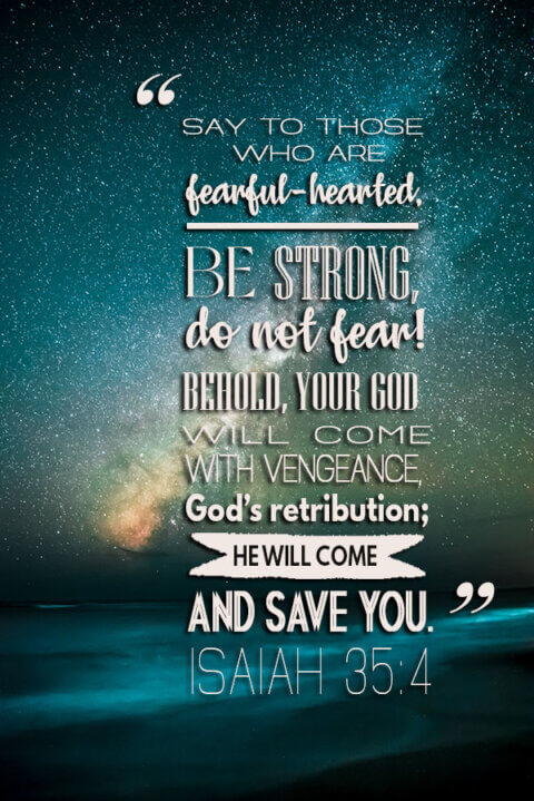 Isaiah 35:4 | Photos with Gods Word