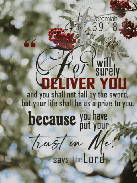 Jeremiah 39:18 | Photos with Gods Word