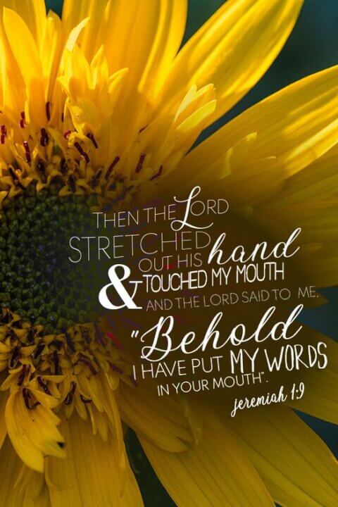 Jeremiah 1:9 | Photos with Gods Word
